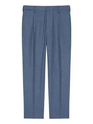Givenchy Relaxed Fit Flannel Trousers - Grey Blue