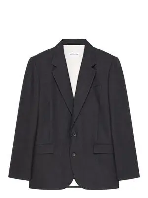 Givenchy Single Breasted Jacket In Flannel - Charcoal