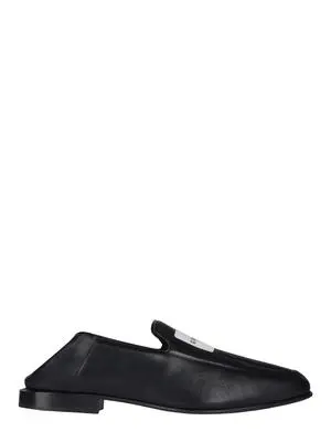 Givenchy Label Leather Loafers - Black