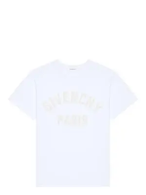 Givenchy T-shirt In Cotton With Paris Embroidery - White