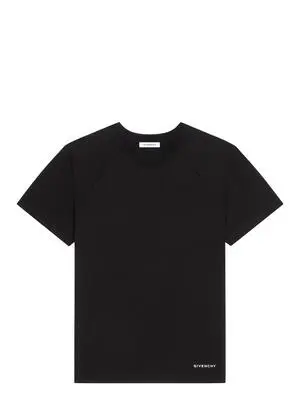 Givenchy T-shirt In Cotton With Satin Couture Detail - Black