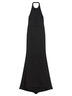 Givenchy Halter Neck Crepe And Satin Dress - Black