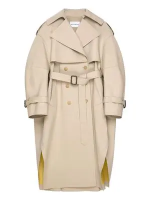 Givenchy Cotton Cocoon Trench Coat - Beige/mustard