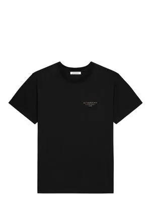 Givenchy T-shirt In Cotton With Stamp Print - Black
