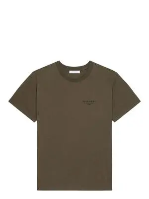 Givenchy T-shirt In Cotton With Stamp Print - Khaki