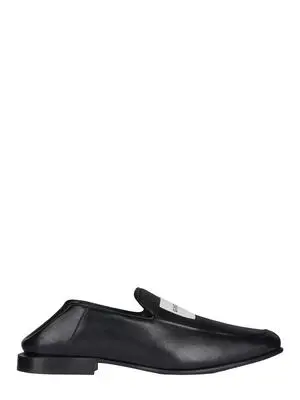 Givenchy Label Leather Loafers - Black