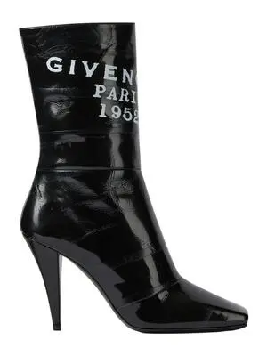 Givenchy Sliced Square Leather Ankle Boots - Black
