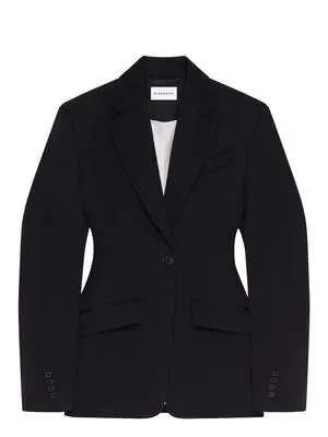 Givenchy Single-breasted Cocoon Jacket In Wool - Black