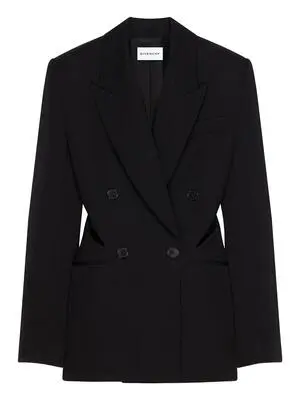 Givenchy Double-breasted Slashed Jacket - Black