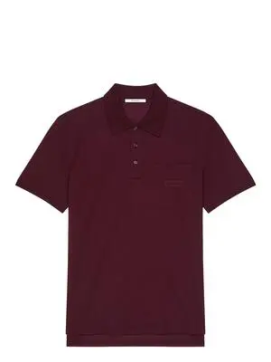 Givenchy Polo In Cotton With Patch Burgundy
