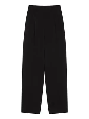 Givenchy Slashed Double Pleat Wool Pants - Black