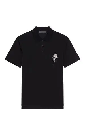 GIVENCHY Polo In Cotton With Crystal Embroidery