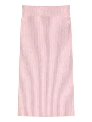 Givenchy Wool Midi Pencil Skirt - Light Pink