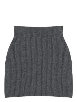 Givenchy Mini Pencil Skirt In Wool - Slate Blend