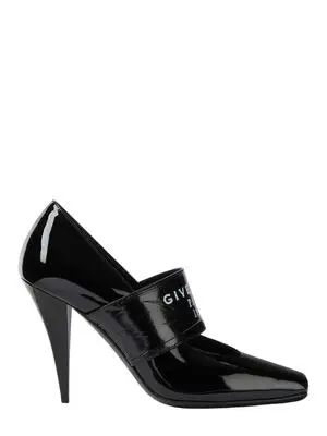 Givenchy Sliced Square Patent Leather Pumps - Black