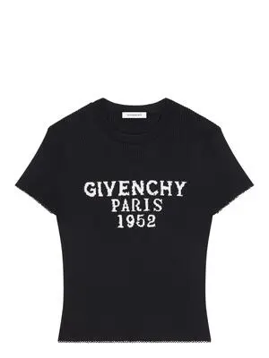 Givenchy Cropped Ribbed Knit Top - Black