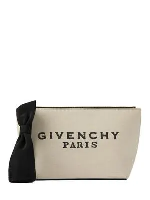 Givenchy Small Canvas Pouch With Bow Detail - Multicolor