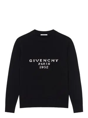Givenchy Wool And Cashmere Sweater With Jacquard - Black