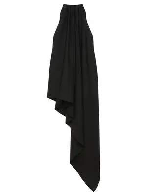 Givenchy Asymmetric Halterneck Wool Dress - Black