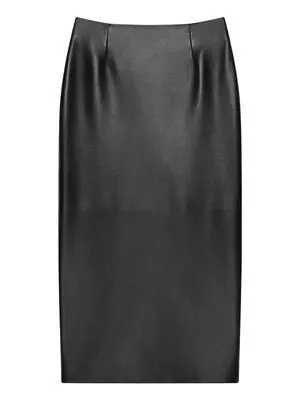 Givenchy Leather Midi Pencil Skirt - Black
