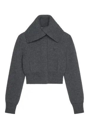Givenchy Wool Jacket With Embroidered Detail - Slate Blend