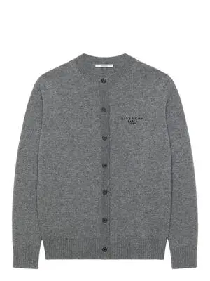 Givenchy Cardigan In Wool And Cashmere - Slate Blend