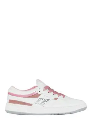 Givenchy G Move Sneakers In Mixed Leathers - White/pink