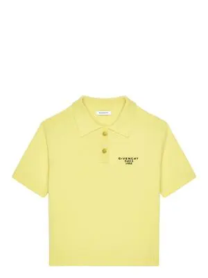 Givenchy Polo Top In Wool And Cashmere - Acid Yellow