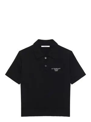 Givenchy Polo Top In Wool And Cashmere - Black