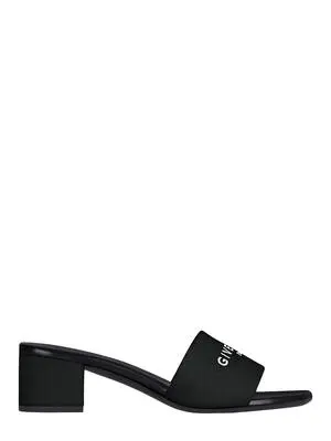 Givenchy 4g Canvas Mules - Black