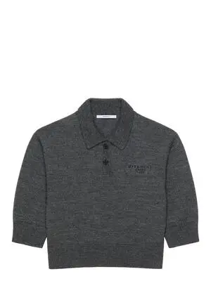 Givenchy Polo Top In Wool - Slate Blend
