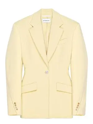 Givenchy Single-breasted Cocoon Wool Jacket - Butter