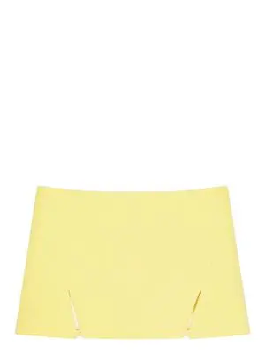 Givenchy Grain De Poudre Wool Mini Skirt - Acid Yellow