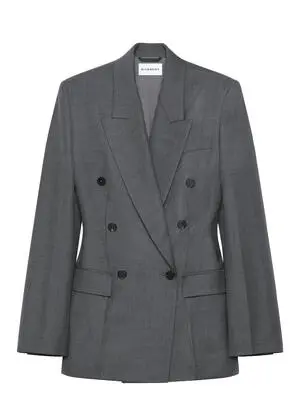 Givenchy Wool Double-breasted Jacket - Grey Mix