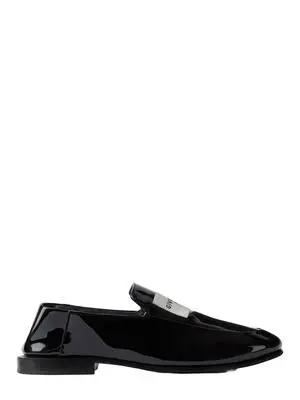 Givenchy Label Loafers In Patent Leather - Black