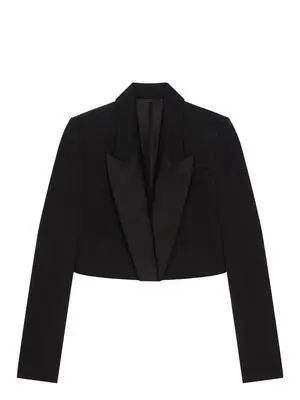 Givenchy Cropped Tuxedo Jacket - Black