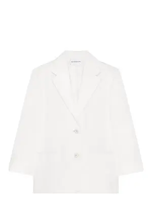 Givenchy Single-breasted Grain De Poudre Wool Jacket - Ivory