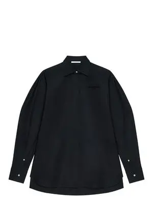 Givenchy Cocoon Shirt In Poplin With Embroidery - Black