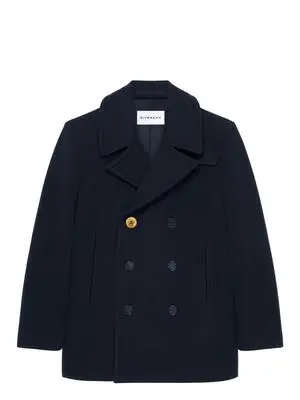 Givenchy Wool Peacoat - Dark Blue