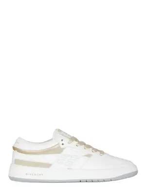 Givenchy G Move Sneakers In Mixed Leathers - White/beige