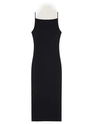 Givenchy Sliced Midi Dress In Cady Black