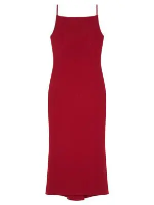 Givenchy Crepe Cady Midi Dress - Dark Red