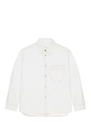 Givenchy Couture Seam Overshirt In Denim - White