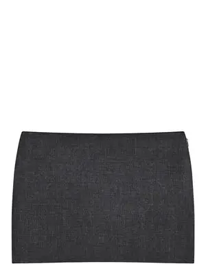 Givenchy Wool Mini Skirt - Grey Mix
