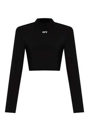 OFF-WHITE Off-White Inscribed Turtleneck Top