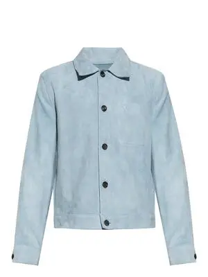 Ami Suede Jacket - Light Blue
