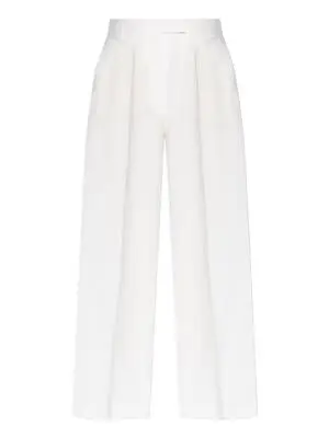 Alexander McQueen Woolen Trousers - White