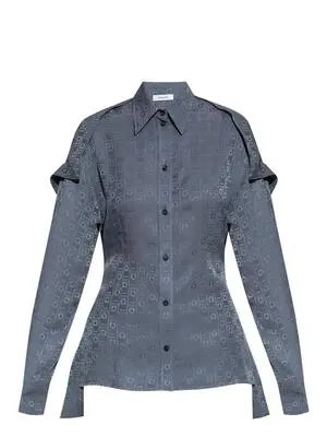 FERRAGAMO Loose-fit Monogram Shirt - Grey