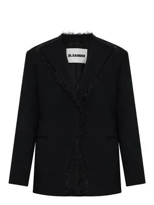 JIL SANDER Wool Blazer - Black