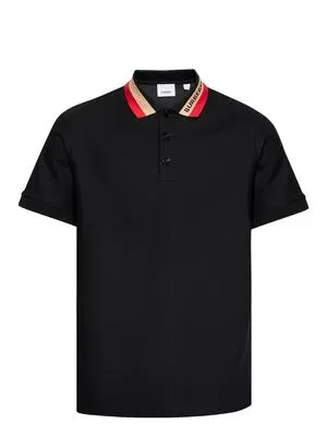 Burberry Polo Shirt With Logo - Black